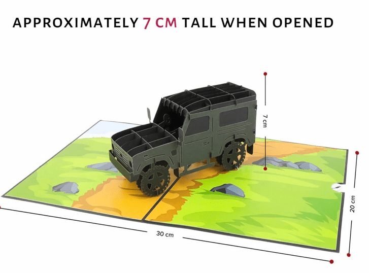 Defender / off road Pop up Greeting card