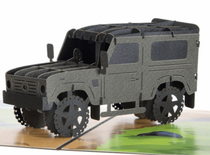 Defender / off road Pop up Greeting card