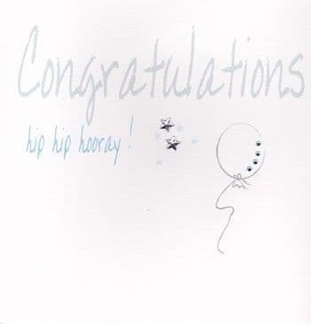 Hip Hip Hooray Congratulations card