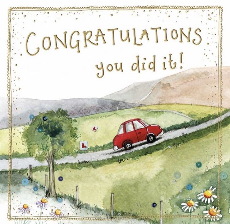 Pass Driving Test Congratulations card