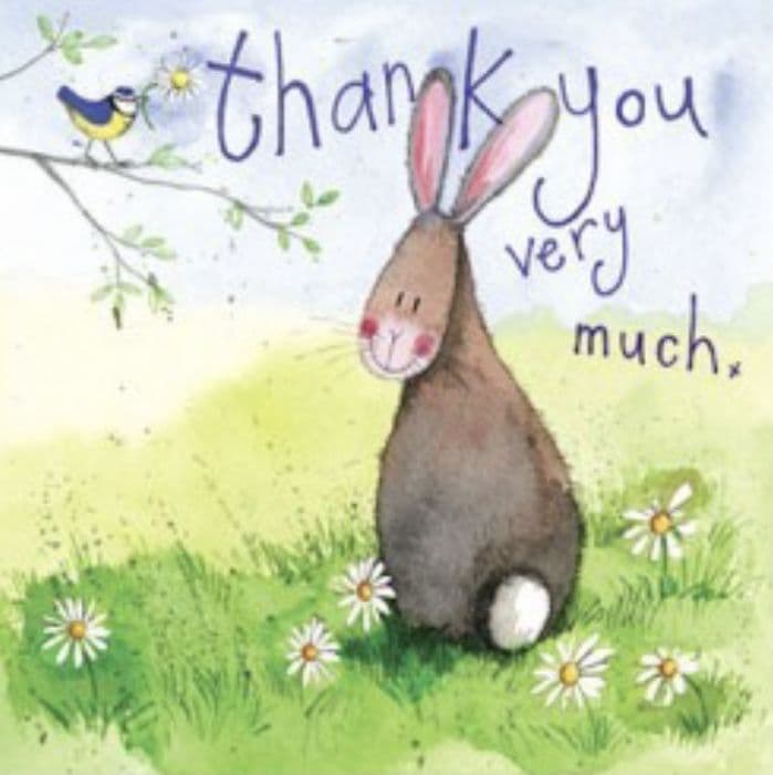 Rabbit Thank you card