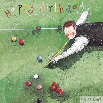 Snooker Birthday Card