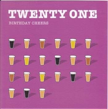 Twenty One Birthday Card