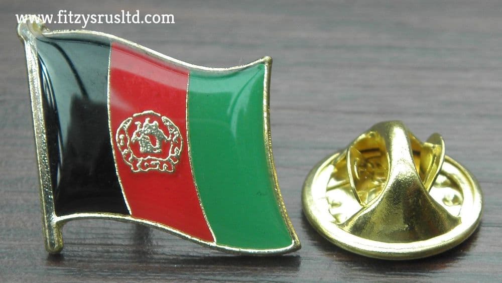 Afghanistan Afghan Country Flag - Lapel - Hat - Cap - Tie Pin Badge ...