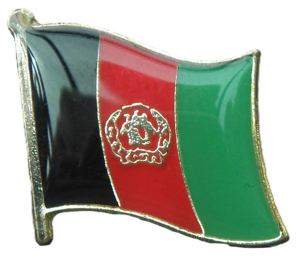 Afghanistan Afghan Country Flag - Lapel - Hat - Cap - Tie Pin Badge ...