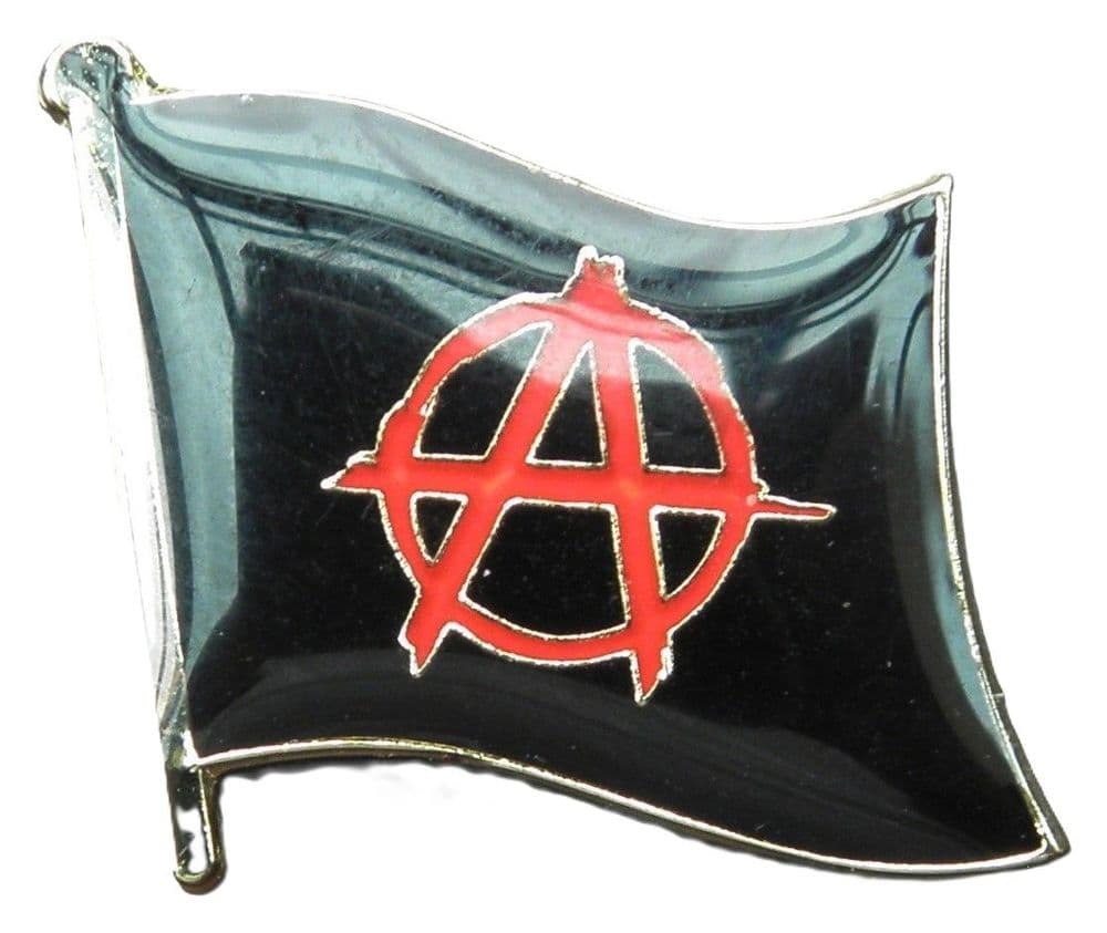 Anarchy Flag Lapel Pin Badge Anarchist Anarchism A Symbol Brooch