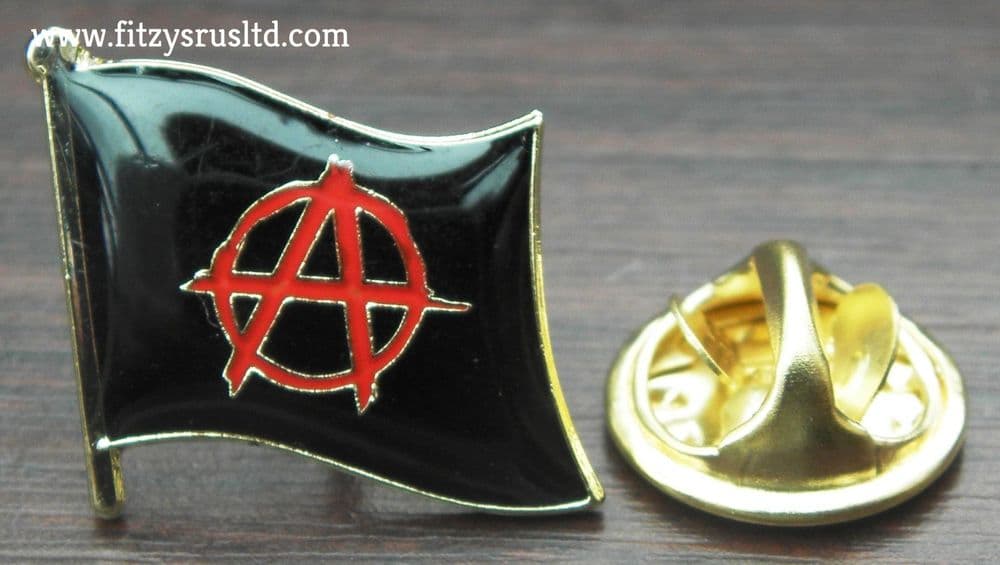 Anarchy Flag Lapel Pin Badge Anarchist Anarchism A Symbol Brooch
