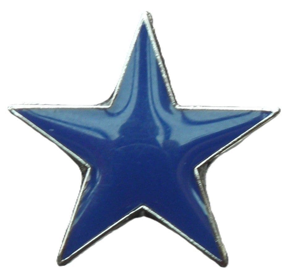 Blue Star Pin Badge Brooch
