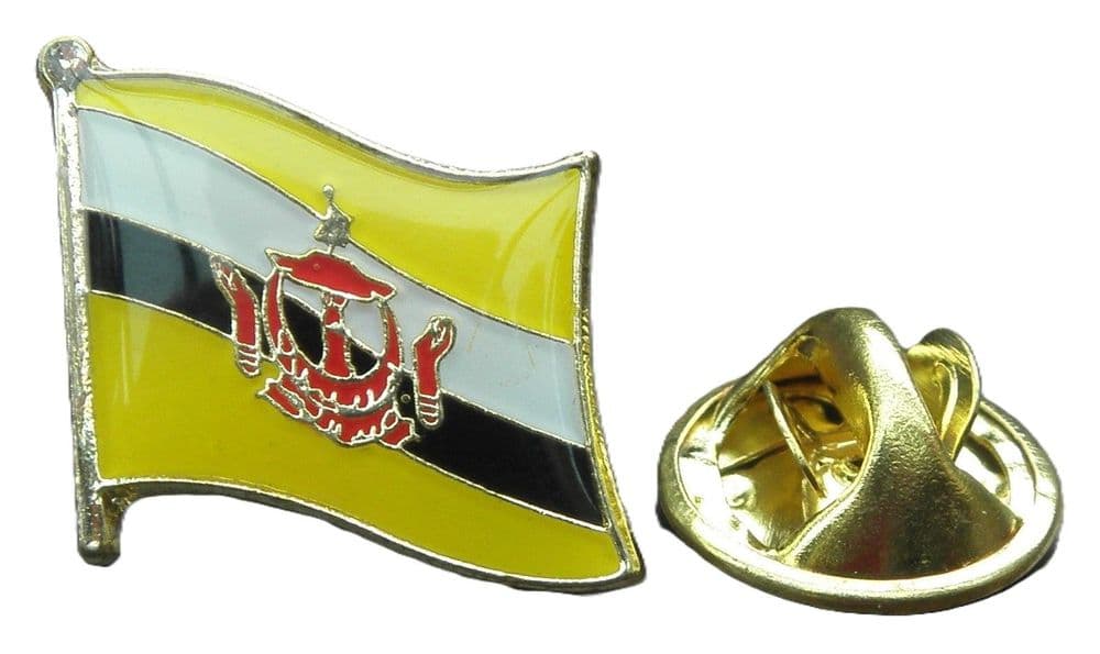 Brunei Flag Pin Badge Negara Brunei Darussalam Abode of Peace