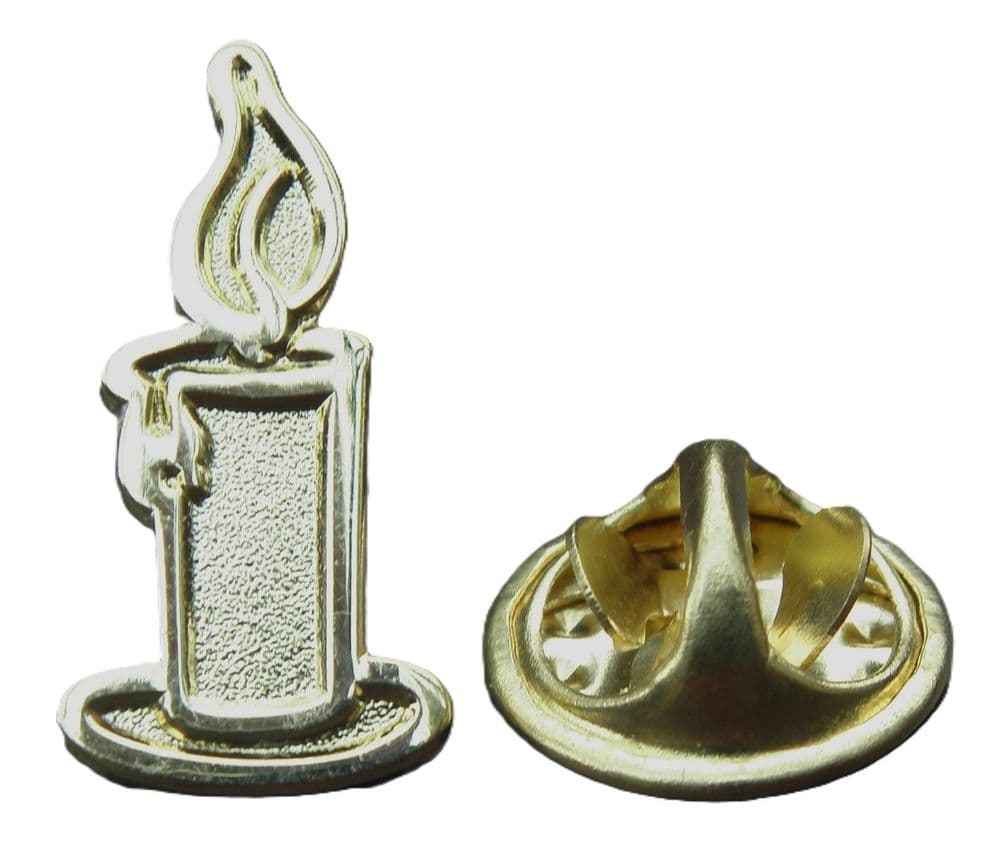 Candle Light Pin Badge Religious Christian Symbol Candlelight Brooch