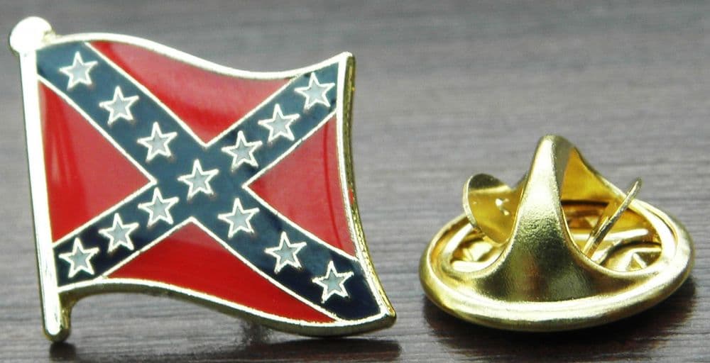 Confederate Flag Lapel Hat Cap Tie Pin Badge Rebel Gift Dixie Souvenir ...