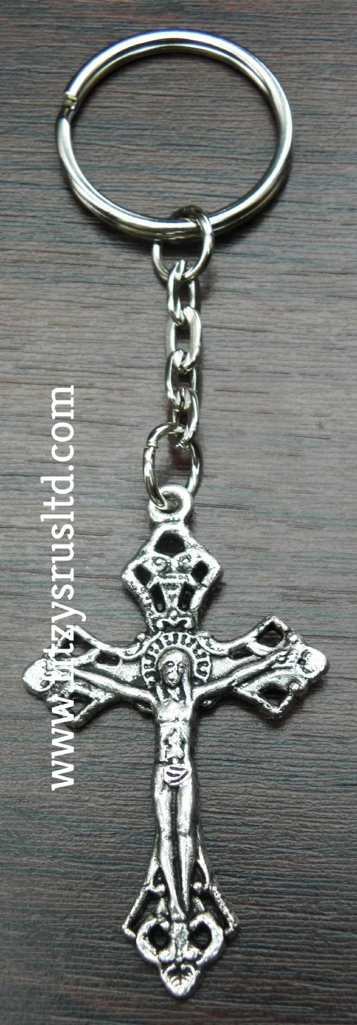 Crucifix Catholic Key Ring Jesus Holy Cross Keyring