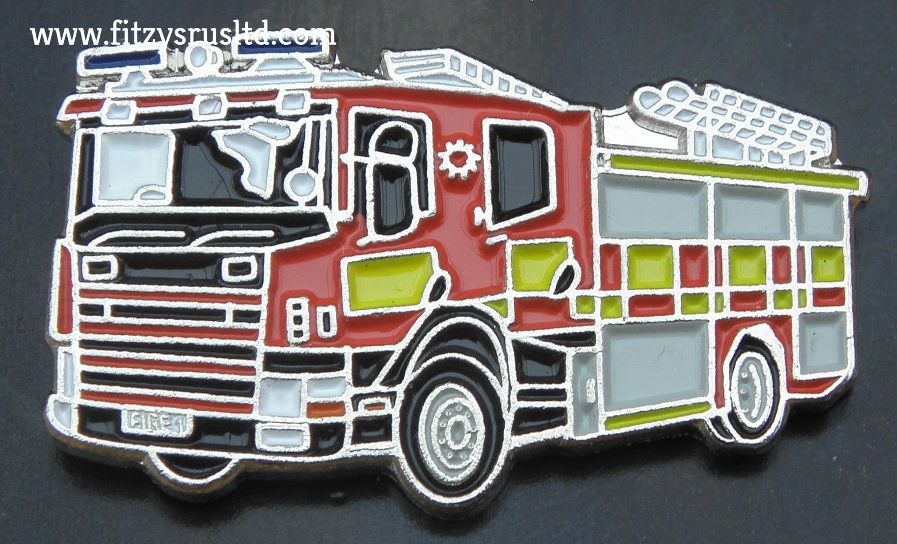 Fire Engine Metal Lapel Hat Tie Cap Pin Badge Firefighter appliance ...