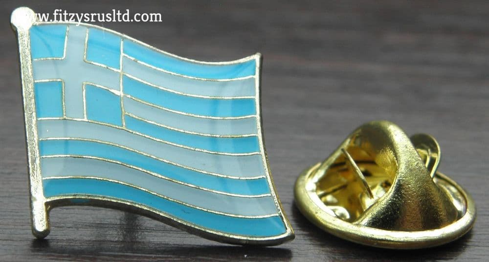 Greece Greek Country Flag - Lapel - Hat - Cap - Tie Pin Badge