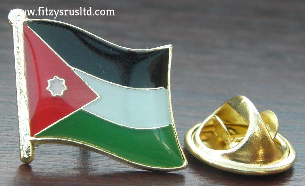Jordan Jordanian Flag Lapel Pin Badge Al-Mamlaka al-Urduniyya al ...