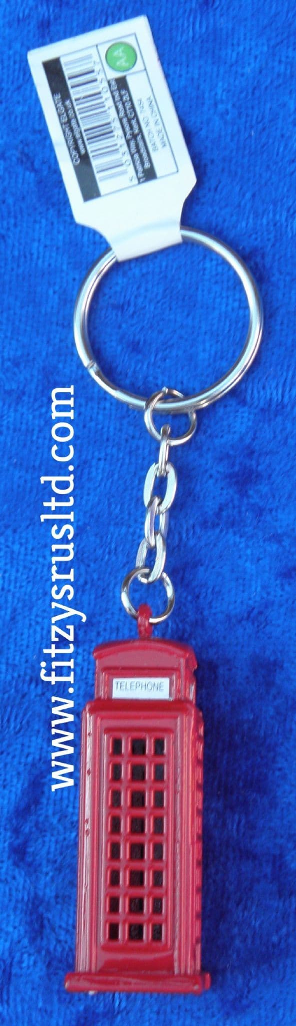 LONDON RED TELEPHONE BOX OLD GPO 3D KEYRING UK ENGLAND SOUVENIR KEY RING