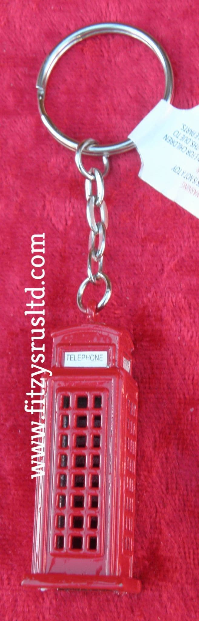 LONDON RED TELEPHONE BOX OLD GPO 3D KEYRING UK ENGLAND SOUVENIR KEY RING
