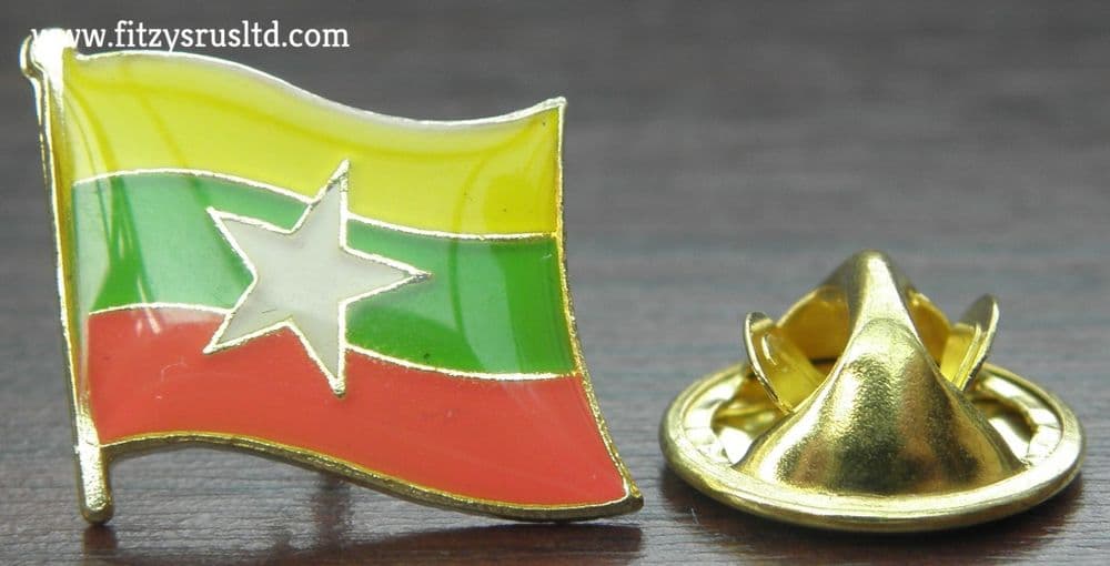 Myanmar Flag Lapel Hat Cap Tie Pin Badge Burma Naypyidaw Gift Souvenir ...