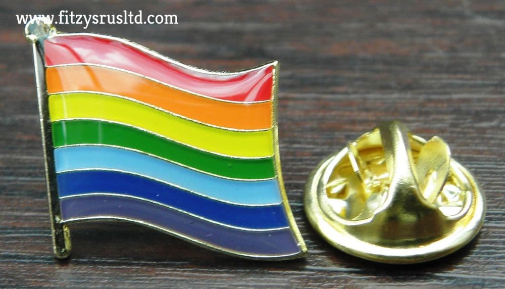 Rainbow Flag Lapel Pin Badge Multicoloured Peace Unity and Diversity ...