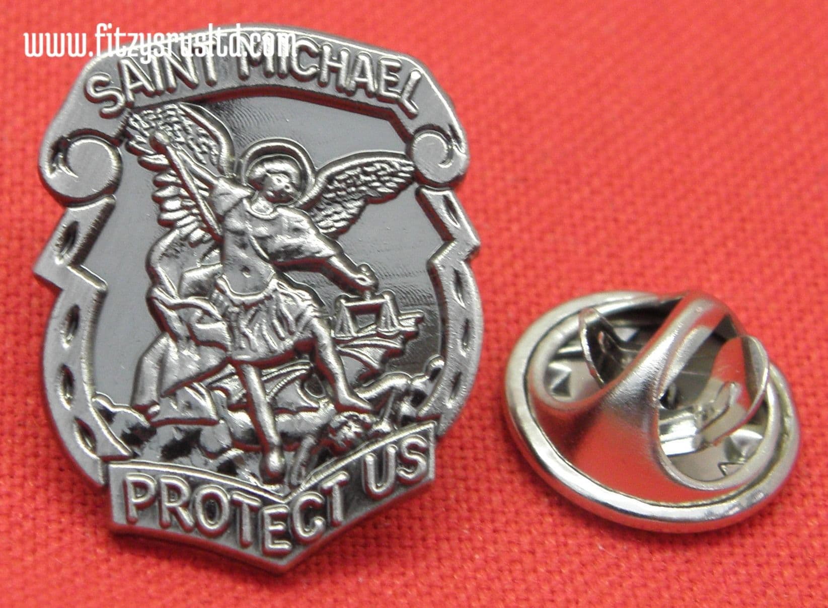 St Michael Pin Badge Saint Guardian Angel Archangel Miguel Brooch