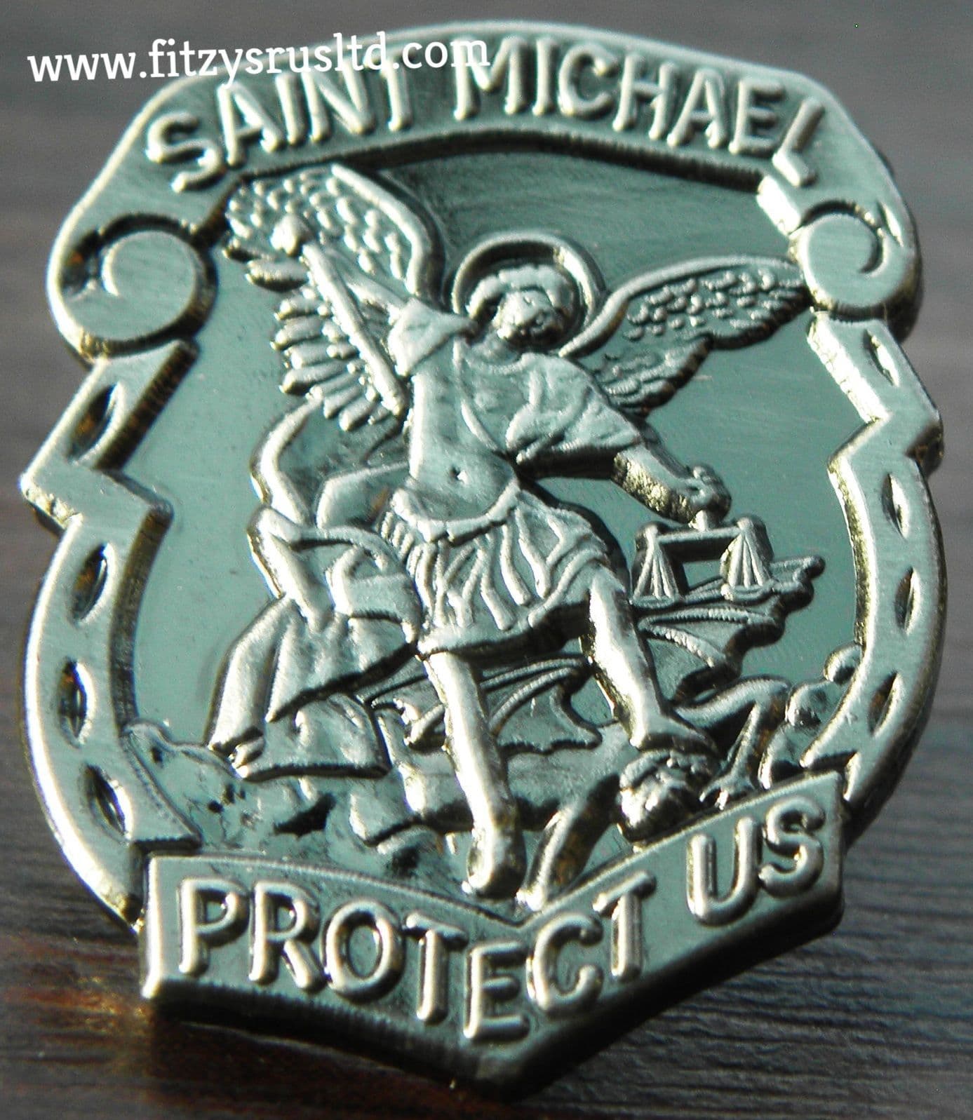 St Michael Pin Badge Saint Guardian Angel Archangel Miguel Brooch