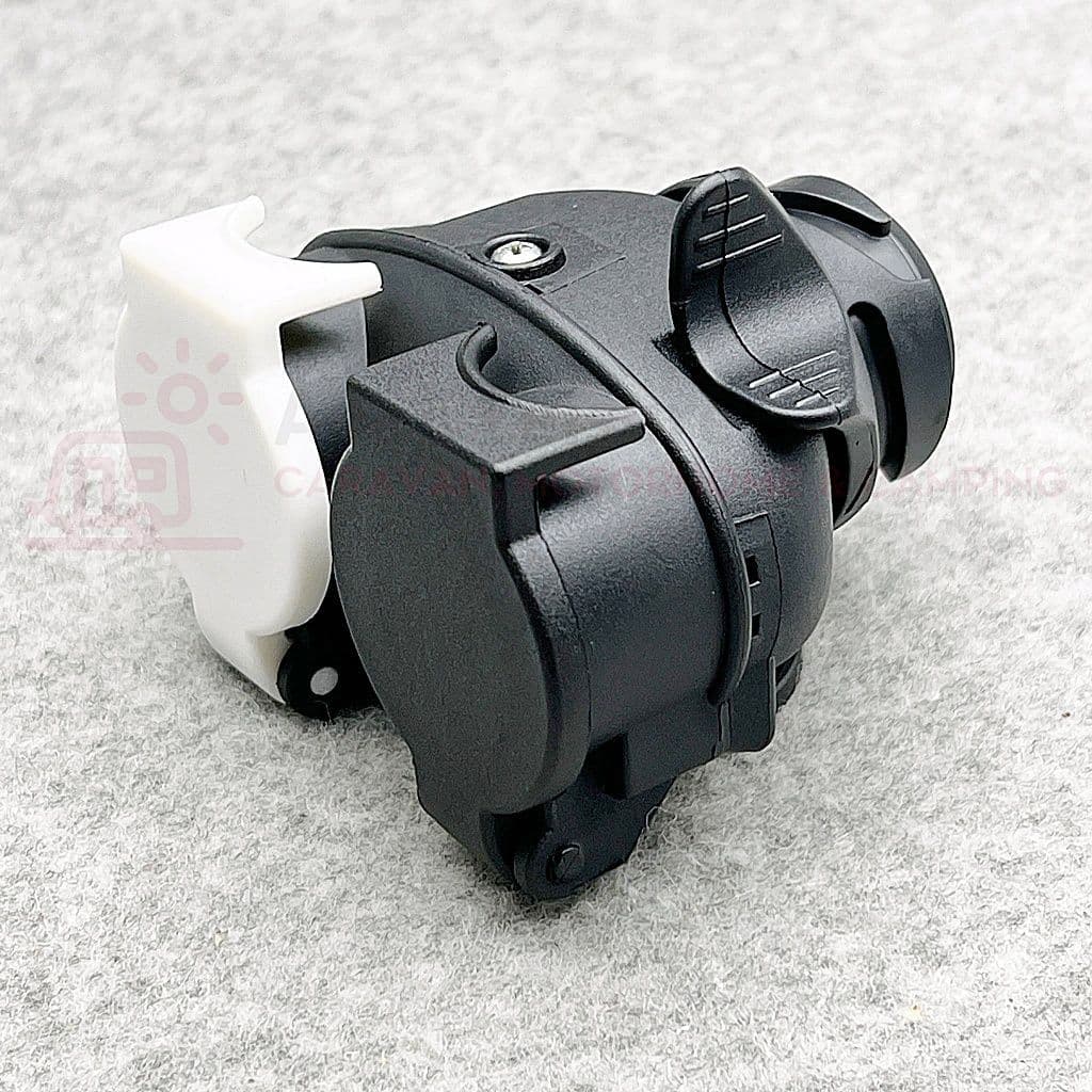 13-Pin Euro To 7-pin Twin 12N 12S Short Towing Socket Adapter