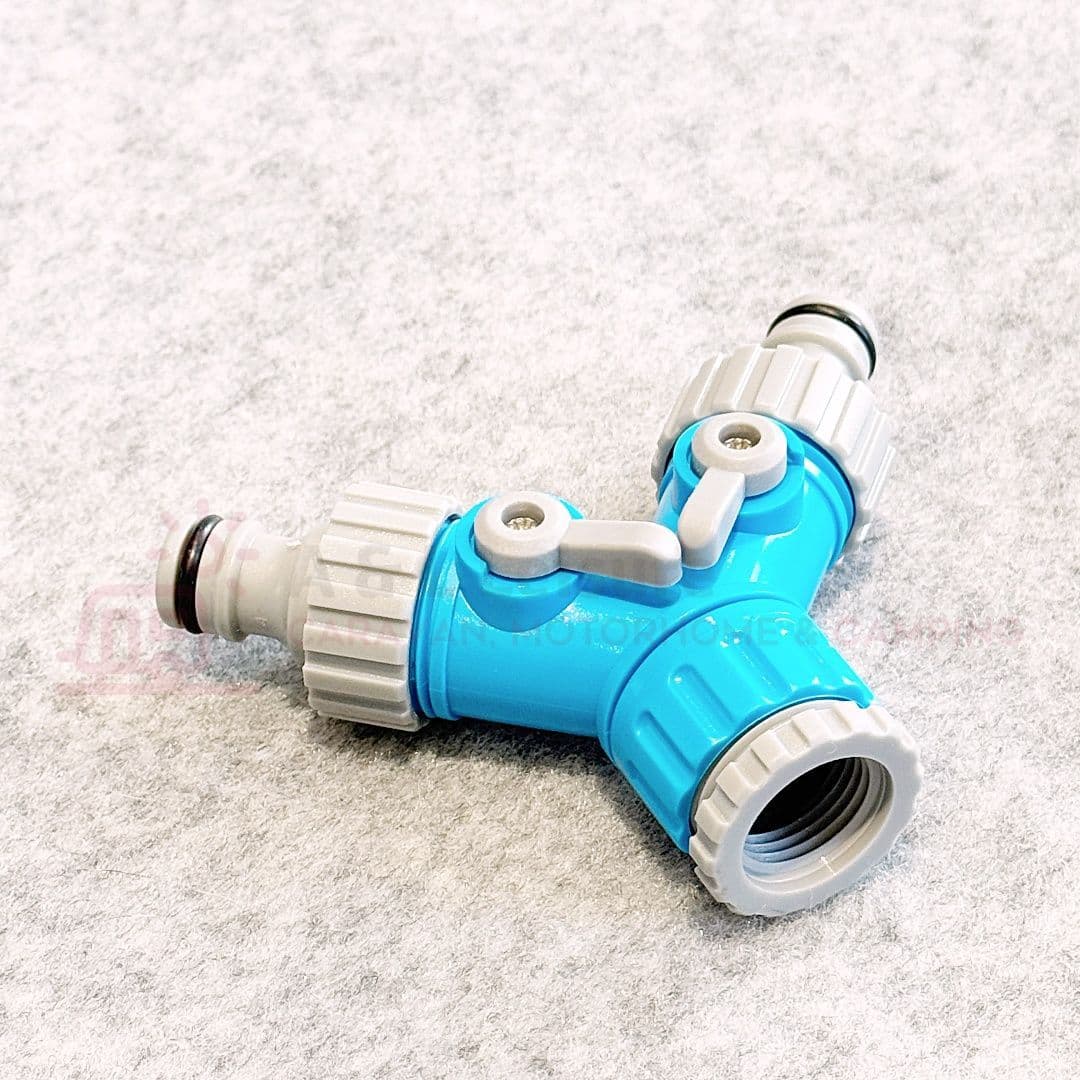 2-Way Hose Pipe Splitter Connector Adaptor