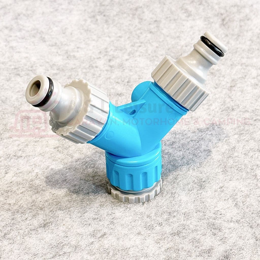 2-Way Hose Pipe Splitter Connector Adaptor
