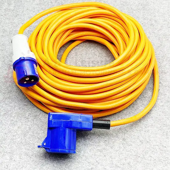 25m Mains Hook Up Lead With 90 Degree Inlet