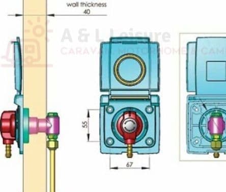 Bullfinch External Gas Point & x28;BBQ Outlet& x29; Caravan Motorhome ...