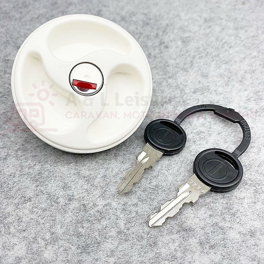 Caravan Motorhome Fresh Water Universal Inlet Water Tank Filler Cap - White