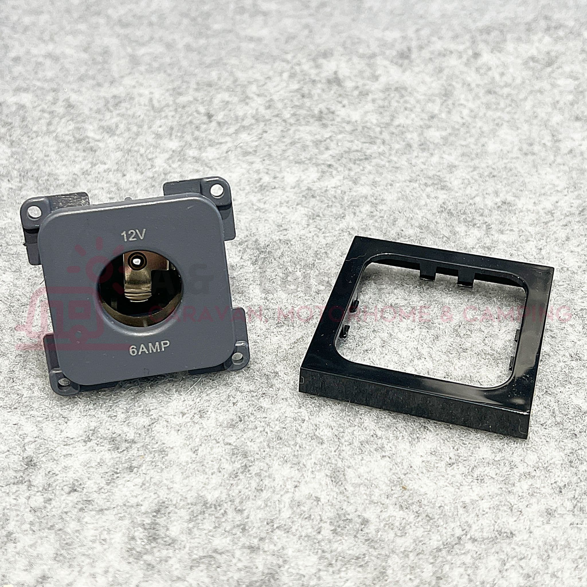 CBE C-Line 12V AUX Socket & Faceplate Gloss Black - CG Range