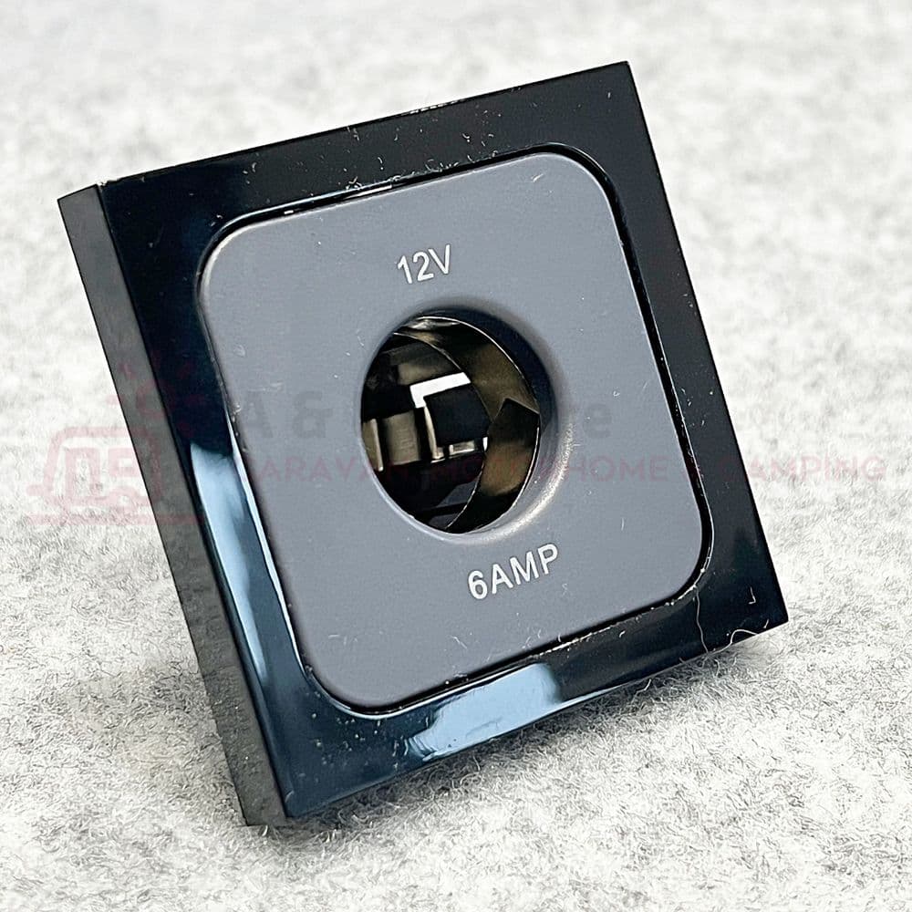 CBE C-Line 12V AUX Socket & Faceplate Gloss Black - CG Range