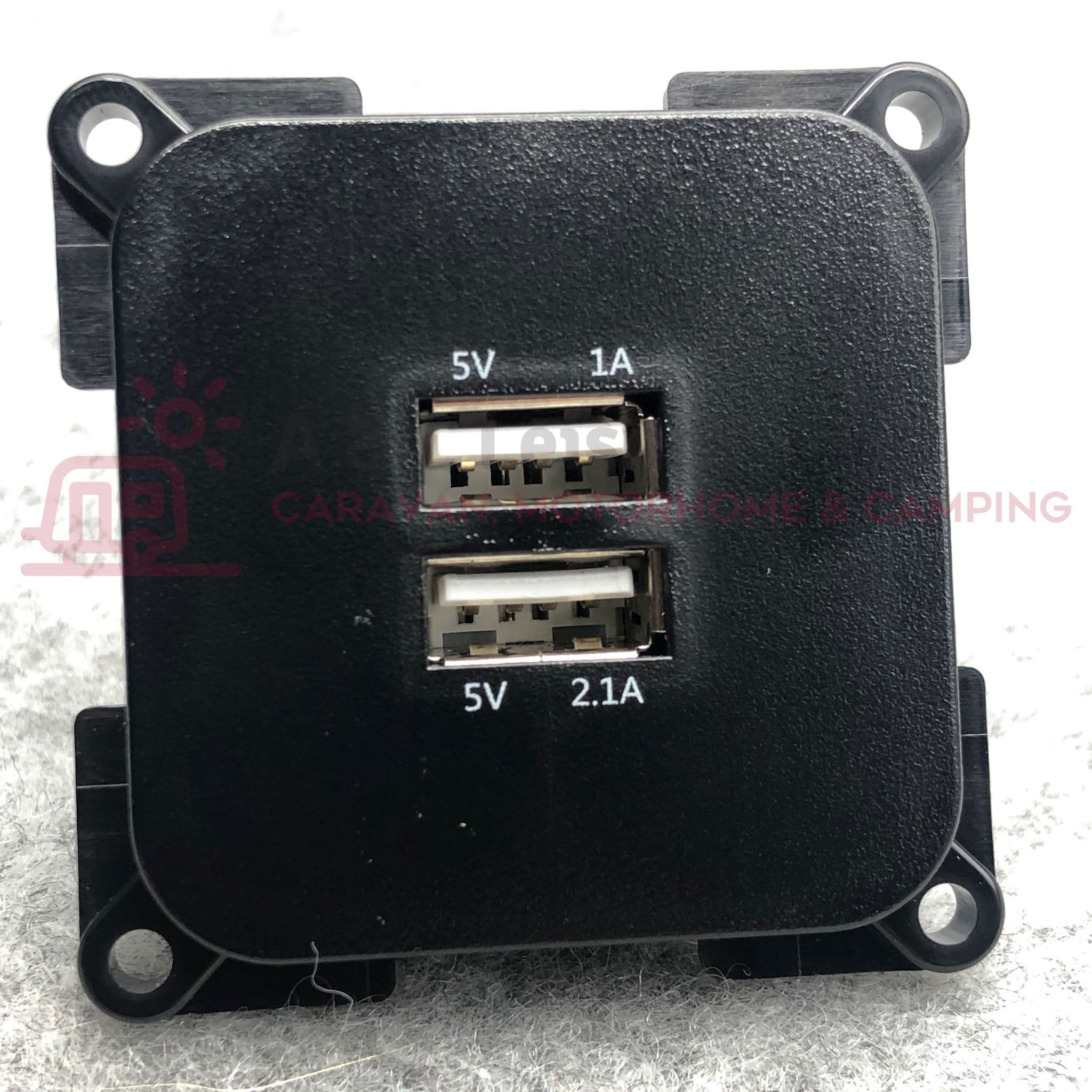 CBE C-Line Twin USB Charging Socket - Black Range