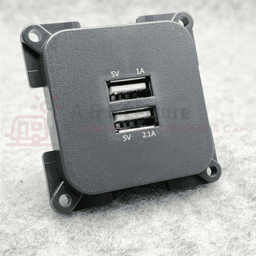 CBE C-Line Twin USB Charging Socket - Black Range