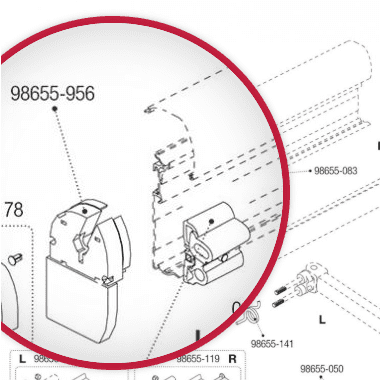 Fiamma F45 Plus L 400 - 550cm Left-Hand End Cap - White