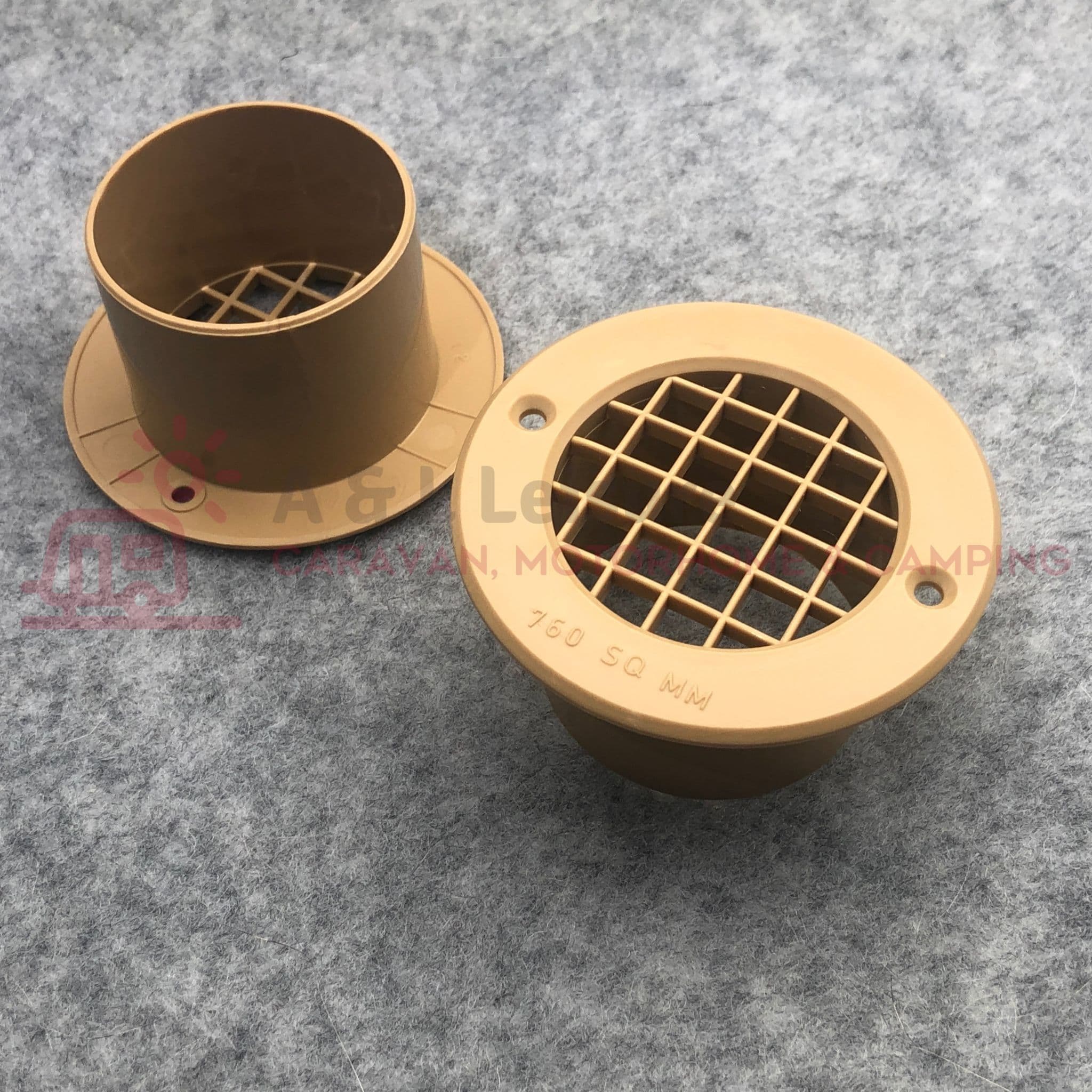Gas Drop Vent Beige 75 x 35mm - x2