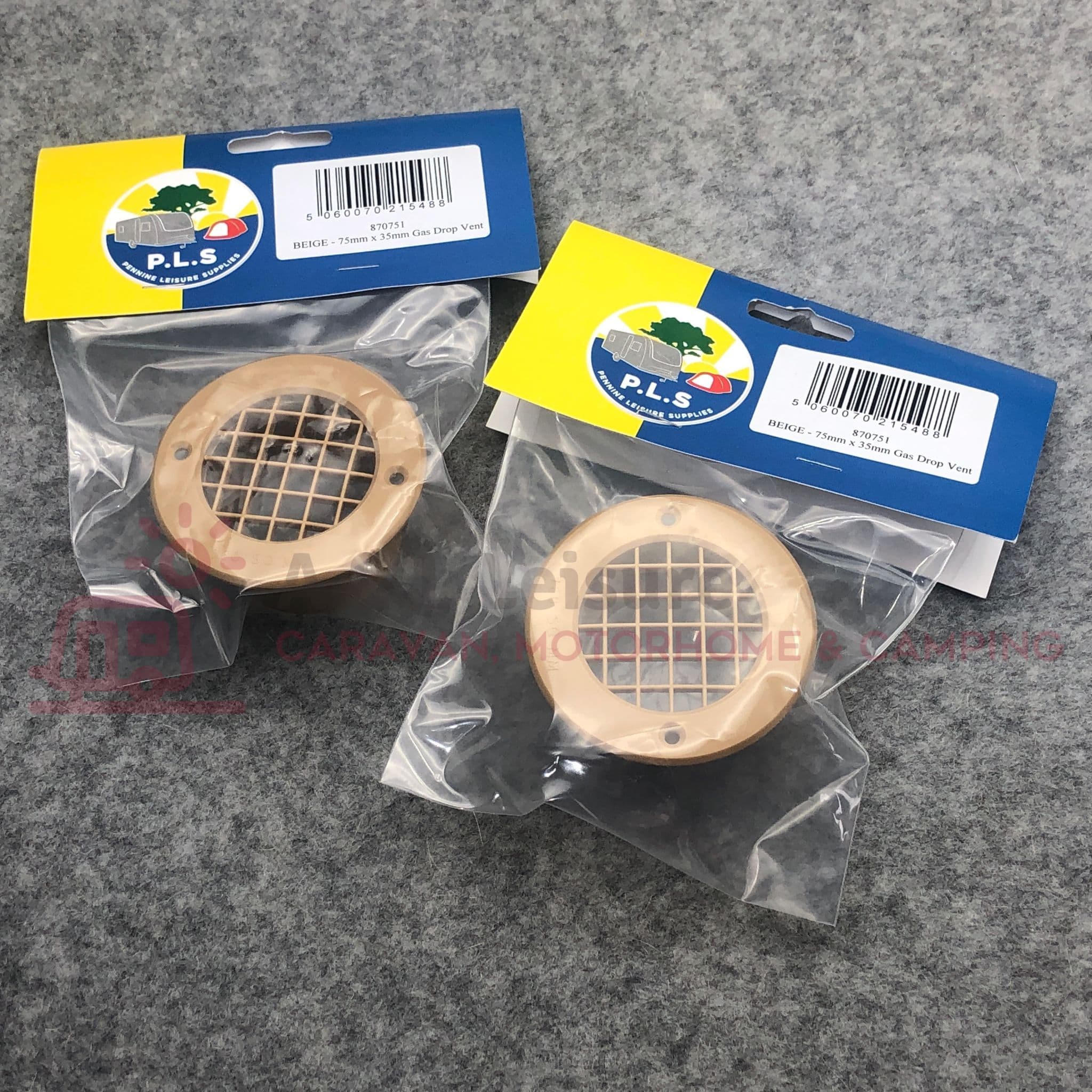 Gas Drop Vent Beige 75 x 35mm - x2