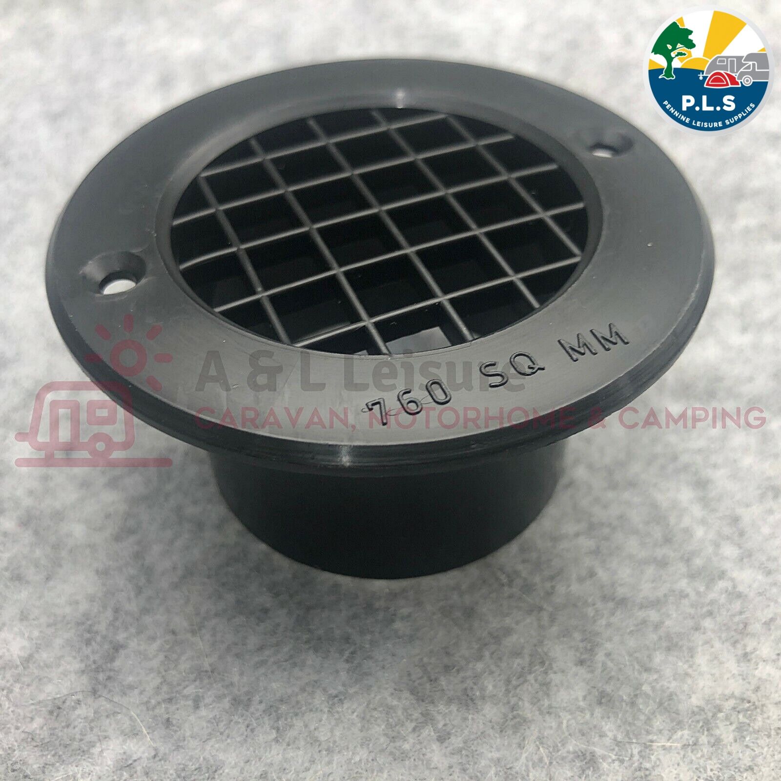 Gas Drop Vent Black 75 x 35mm