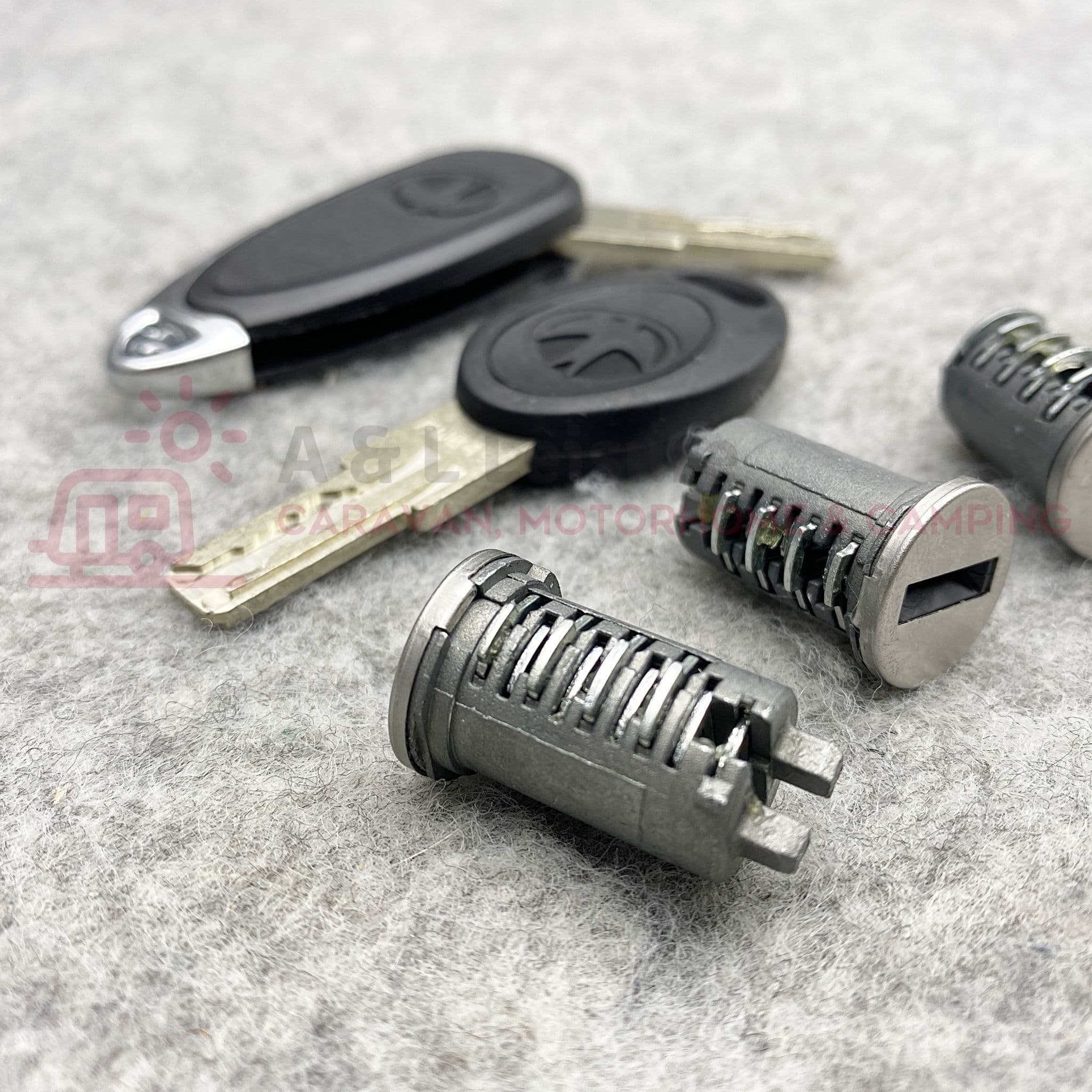 HARTAL FAWO Door Lock 3 x Barrels & Flip Key Set SWIFT Caravans ...