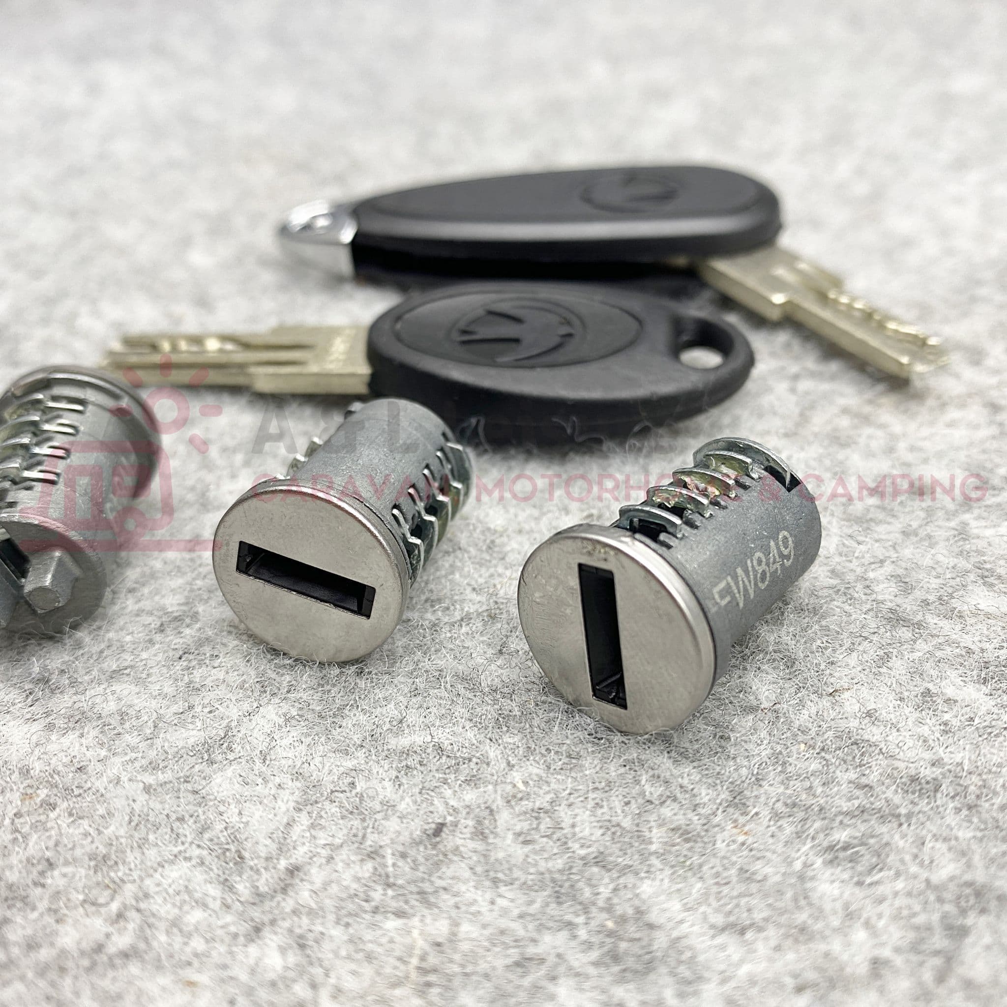 HARTAL FAWO Door Lock 3 x Barrels & Flip Key Set SWIFT Caravans ...