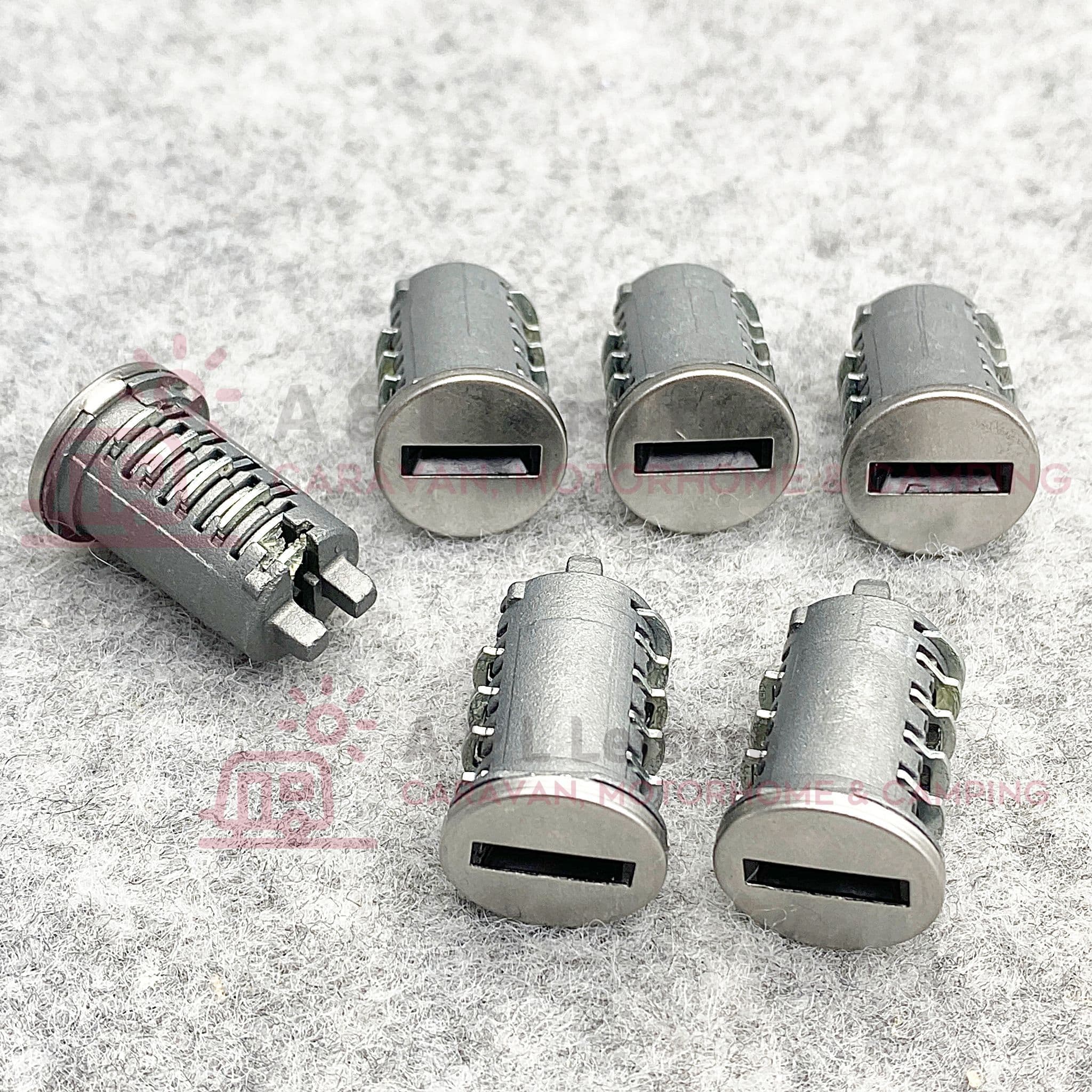 HARTAL FAWO Door Lock 6 x Barrel & Flip Key Set SWIFT Caravans - SWI6CYLSET