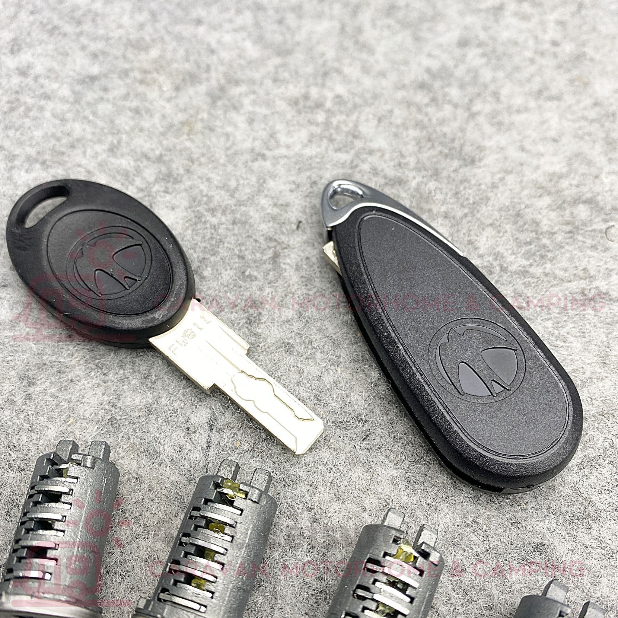HARTAL FAWO Door Lock 9 x Barrel & Flip Key Set SWIFT Caravans - SWI9CYLSET