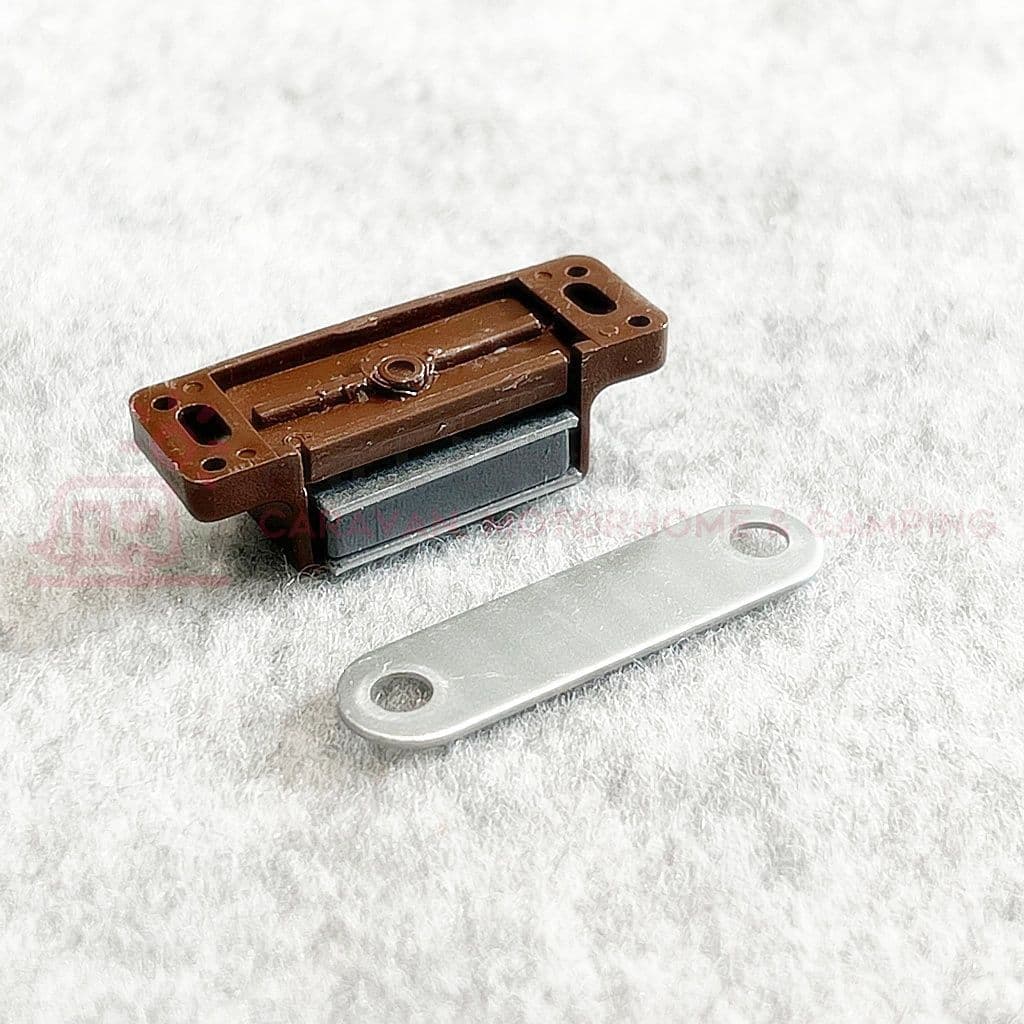 Heavy Duty Magnetic Catch For Caravan Motorhome Cupboards & Doors Brown