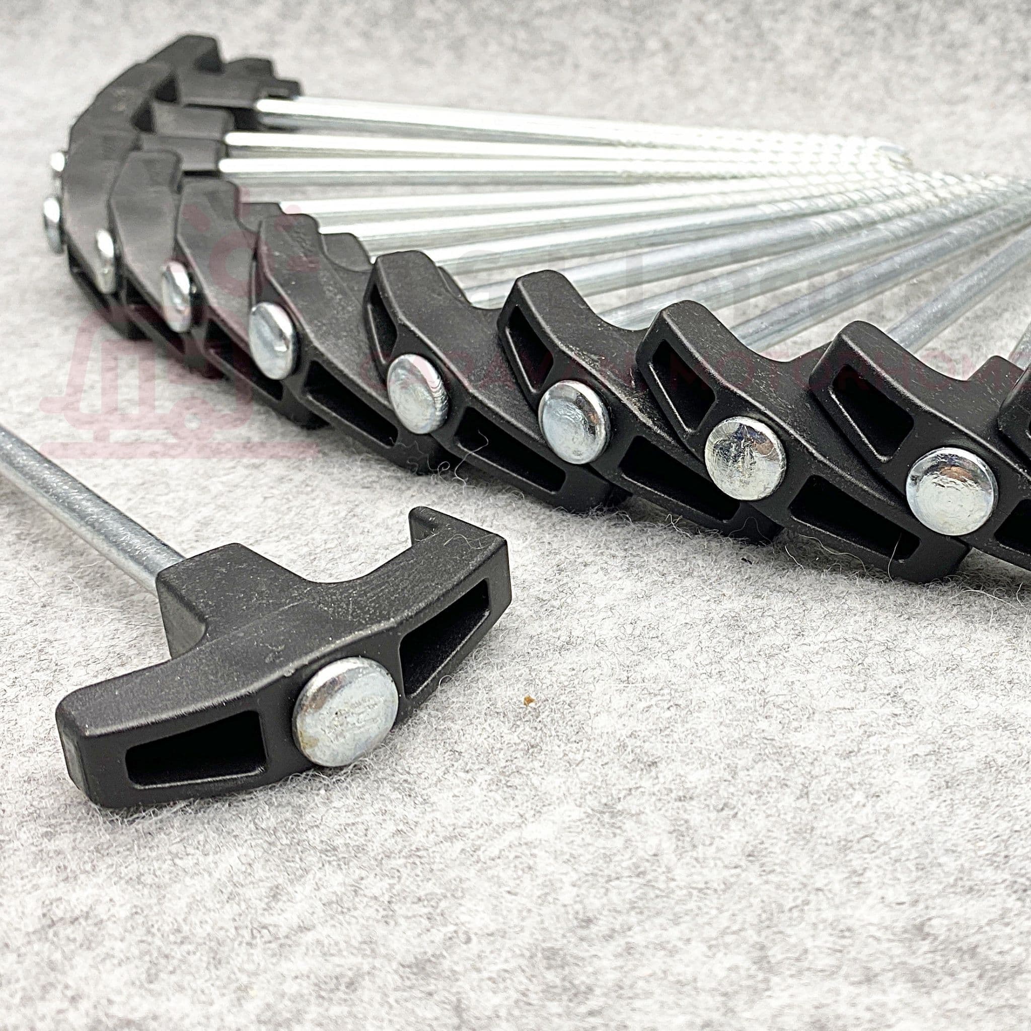 Kampa DOMETIC Steel Screw Peg Awning Tent Rock Peg Set & FREE Peg Puller PG0021