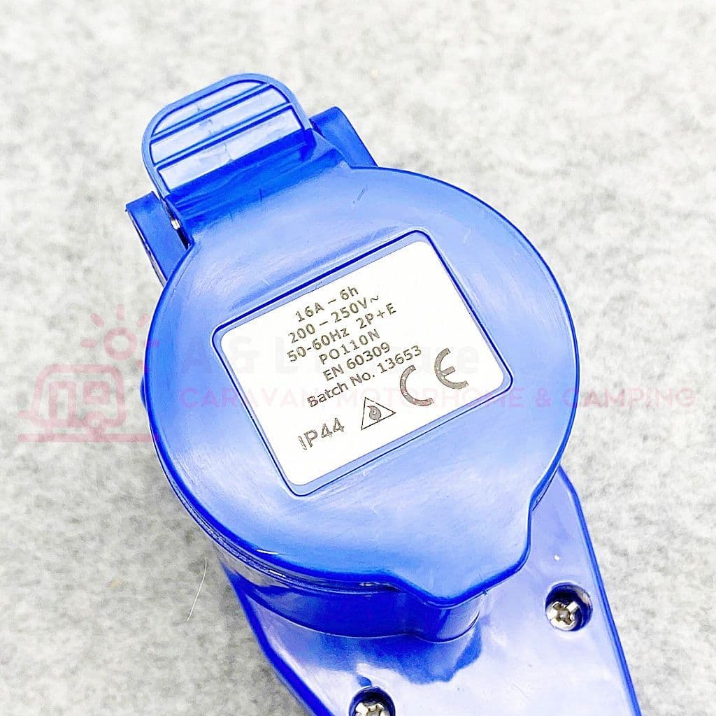 Mains Caravan Coupler 90 Degree - Angled Plug