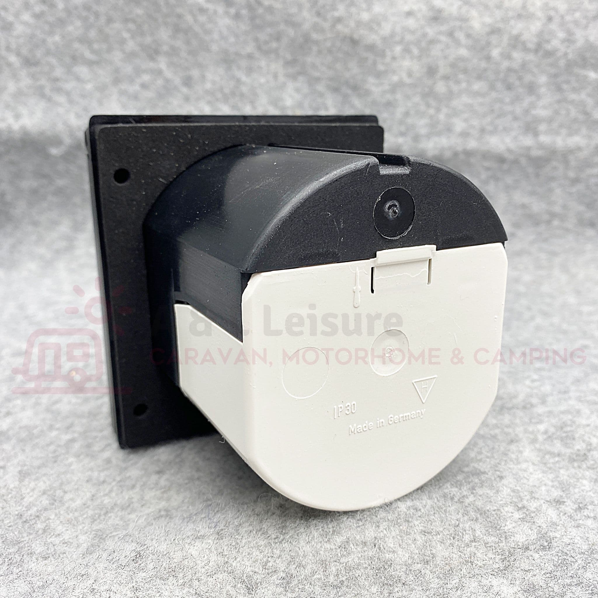 Mains Hook Up Inlet Socket Caravan M-home Camper Flush Fitting BLACK ...