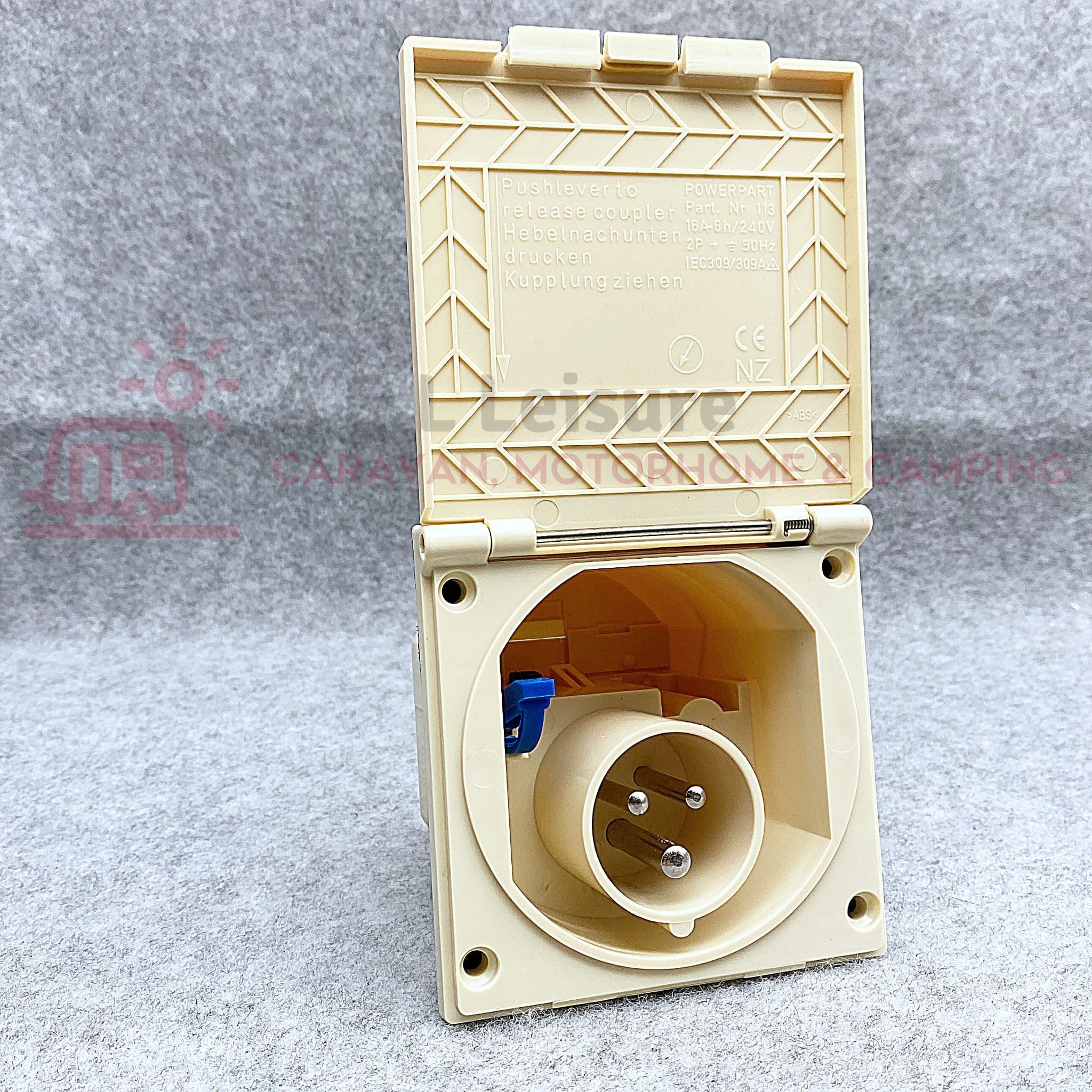 Mains Hook Up Inlet Socket- Caravan Motorhome Camper Flush Fitting ...