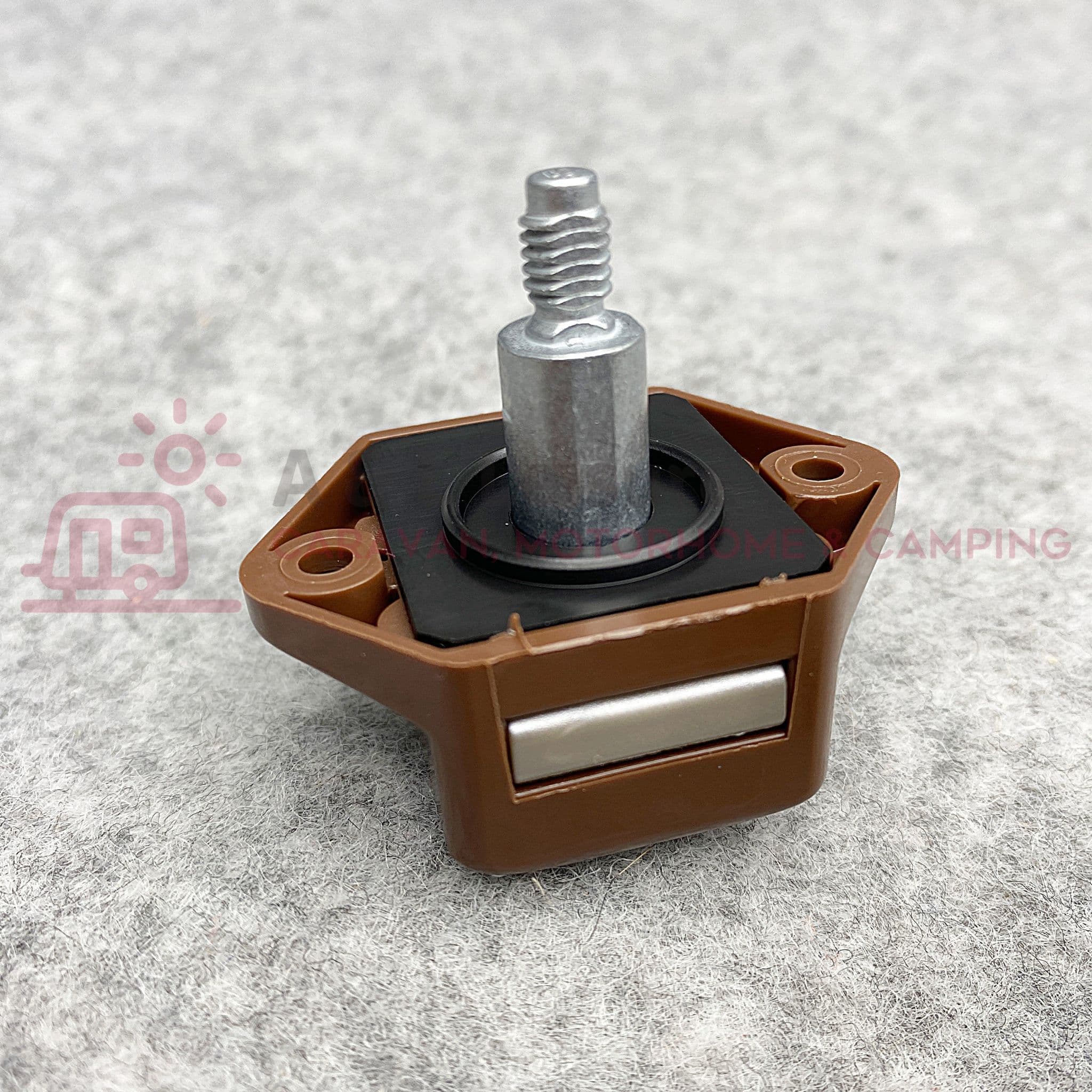 Mini NICKEL 15mm Push Button Catch Set Caravan Boat Camper Motorhome - AL110