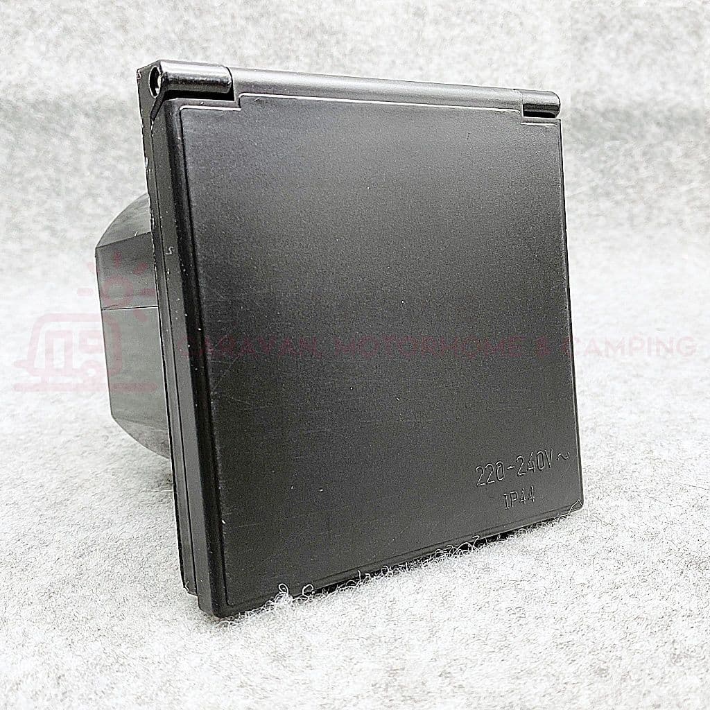 Powerpart Mains Hook Up Inlet Socket Flush Fitting - Black
